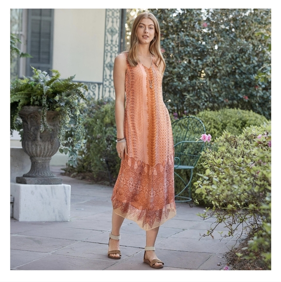 Sundance | Dresses | Sundance Serenity Midi Dress Orange Size 4 | Poshmark